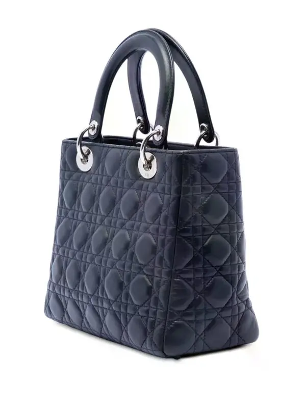 Dior 2010 Medium Lambskin Cannage Lady Satchel