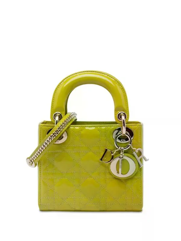 Dior 2021 Mini Patent Cannage Lady Satchel