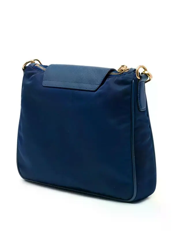 Prada 2000-2013 Saffiano Trimmed Tessuto Crossbody Bag