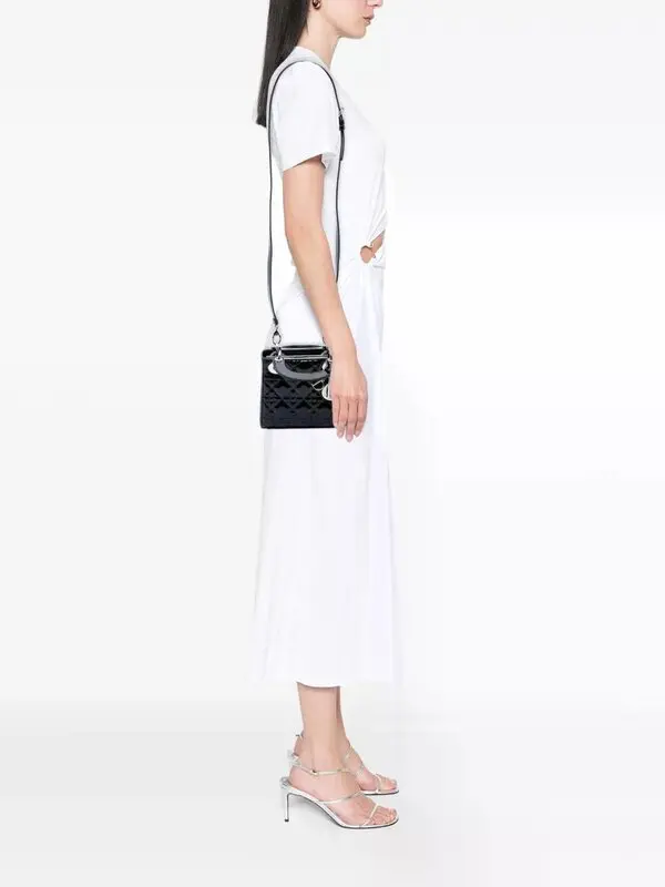 Dior 2015 Mini Patent Cannage Lady Satchel