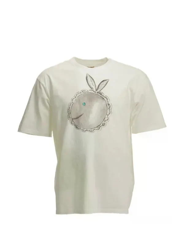 Kapital Graphic-print Cotton T-shirt - Neutrals