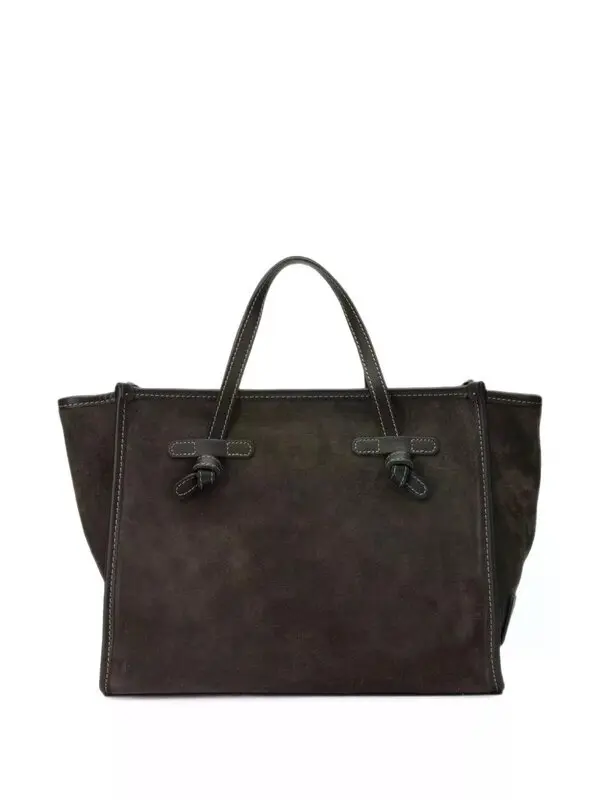 GIANNI CHIARINI Medium Miss Marcella 32 Suede-finish Tote Bag - Brown