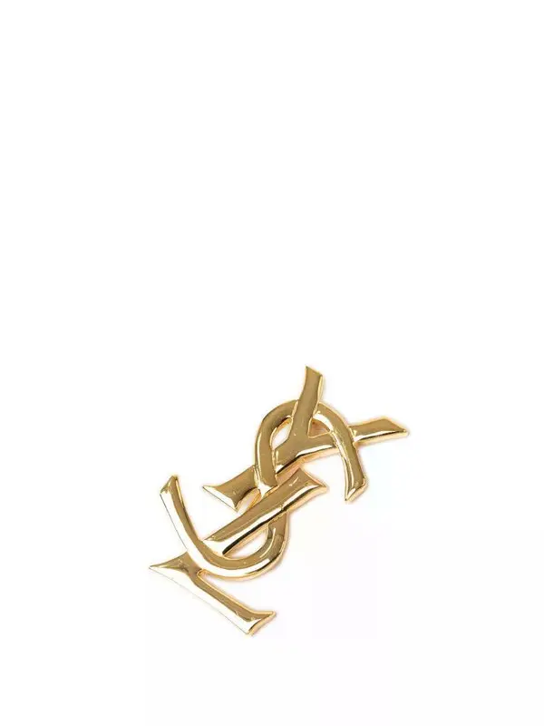 Saint Laurent 2000-2026 Plated Cassandre Pin Brooch Costume Brooch - Gold