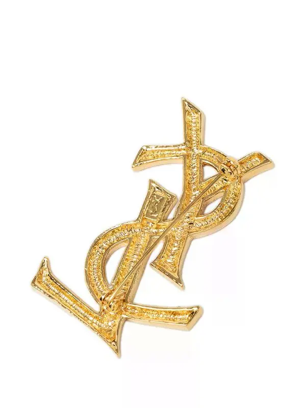 Saint Laurent 2000-2026 Plated Cassandre Pin Brooch Costume Brooch