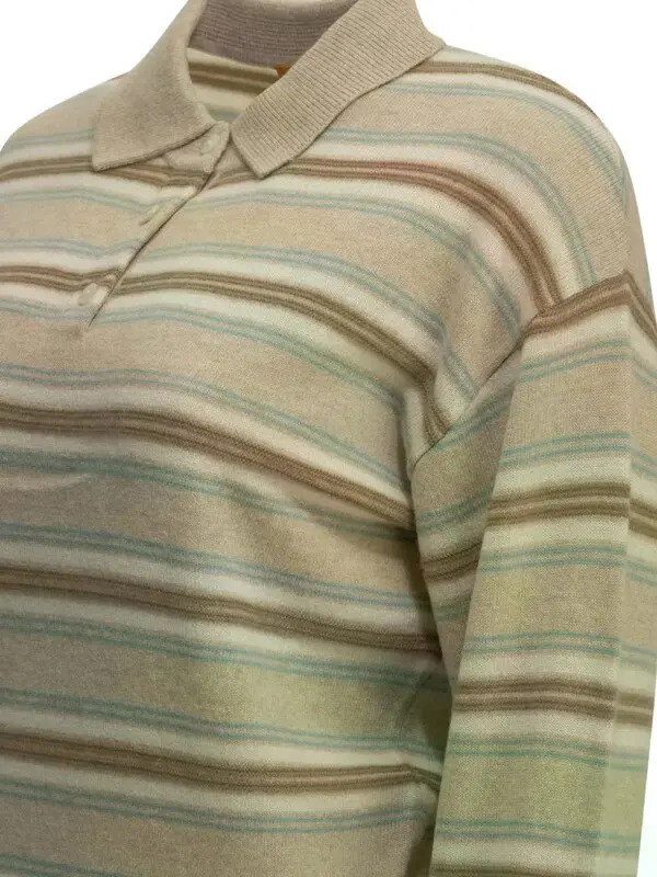 Guest In Residence Collegiate Striped Polo Top