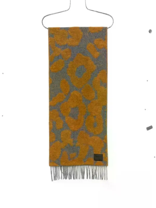 Paul Smith Leopard-print Fringed Scarf