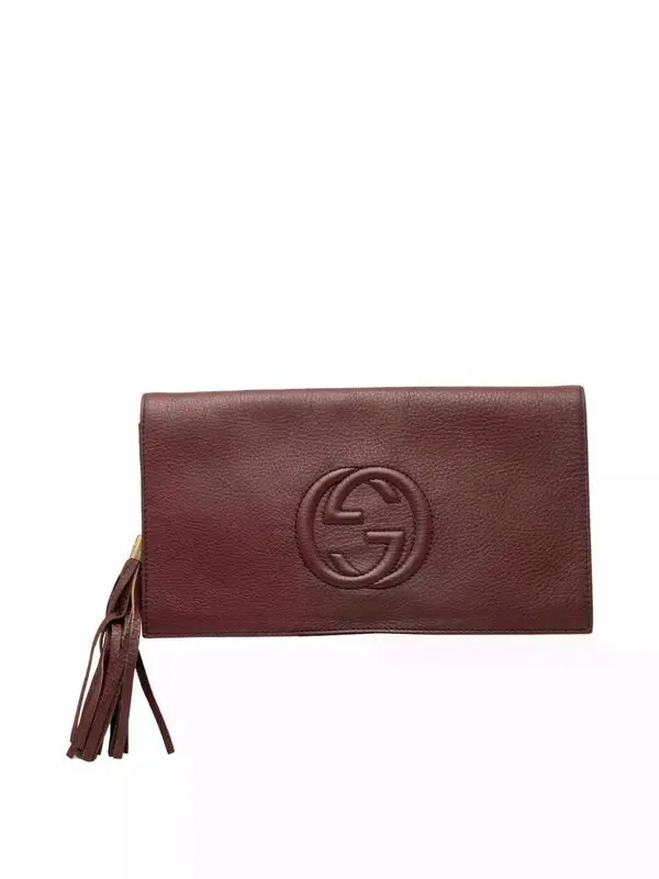 Gucci Calfskin Soho Disco Clutch Bag - Red