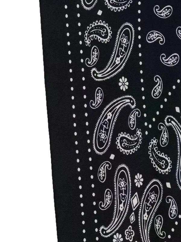 Destin Paisley-print Wool Scarf - Black