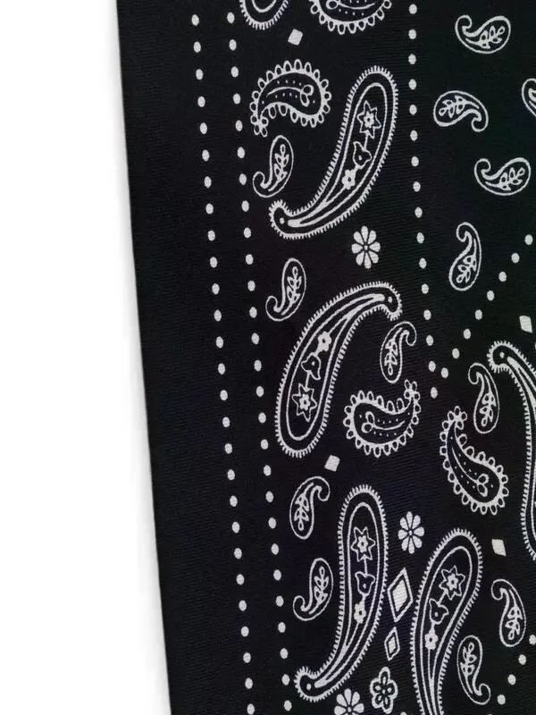 Destin Paisley-print Wool Scarf - Black