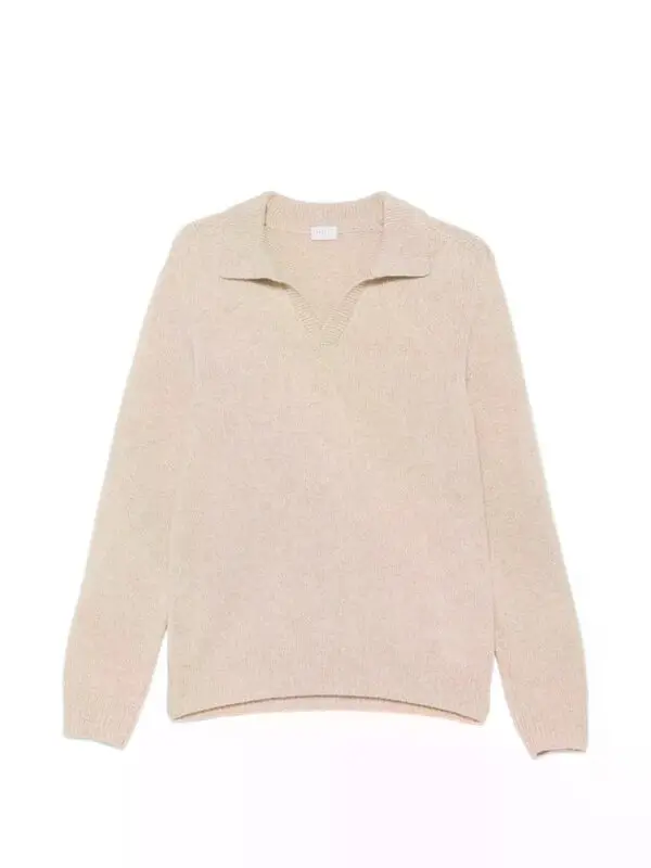 04651 / A TRIP IN A BAG Knitted Polo Collar Sweater