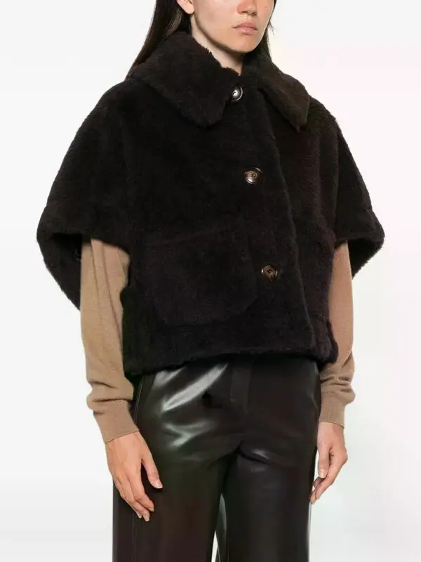 Max Mara Button-up Cape Coat