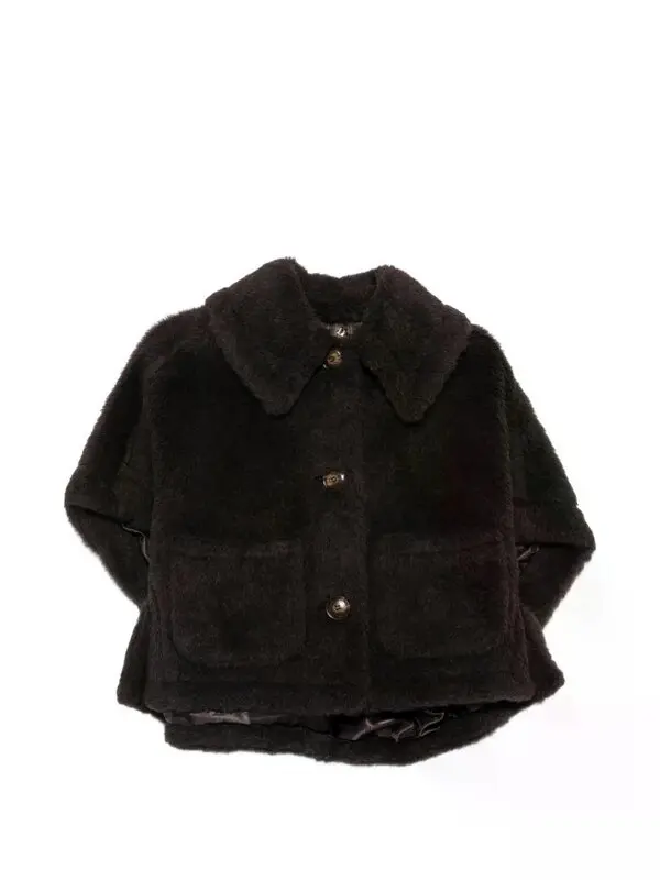 Max Mara Button-up Cape Coat - Brown