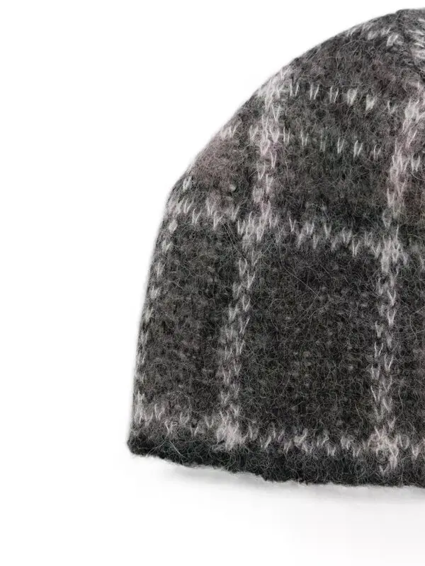 Our Legacy Check-pattern Beanie Hat