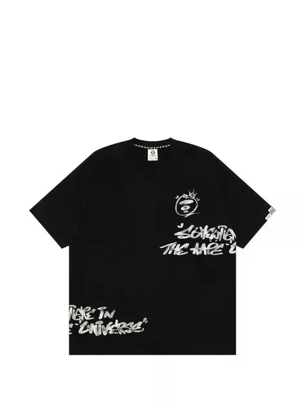 AAPE BY *A BATHING APE Moonface Graffiti-print T-shirt
