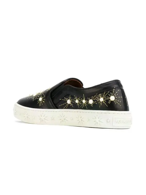 AQUAZZURA Cosmic Pearls Slip-on