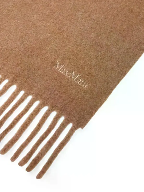 Max Mara Yarn-dyed Wool Scarf Camel
