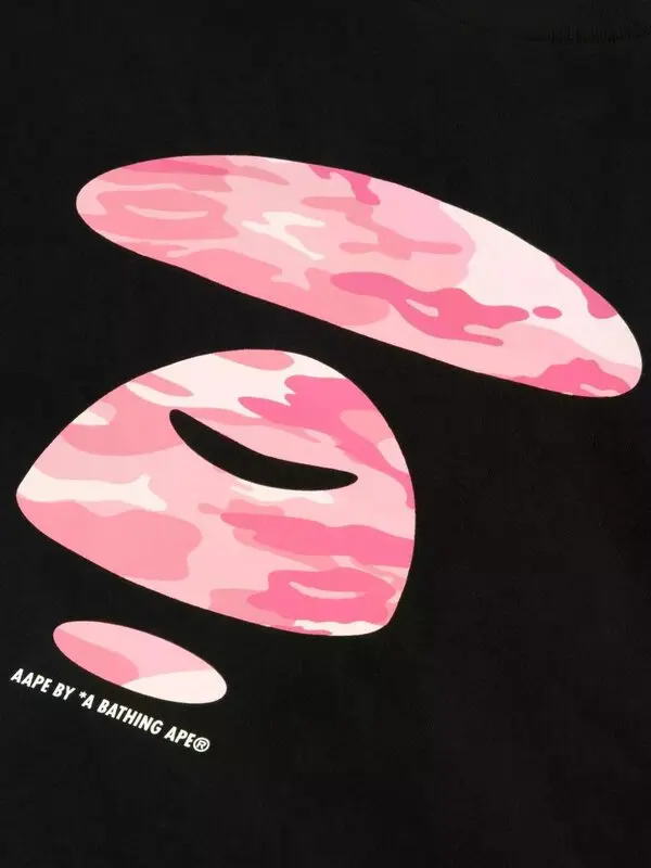 AAPE BY *A BATHING APE Moonface Graphic-print T-shirt - Black