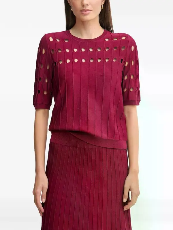 Dkny Cut-out Ribbed Sweater