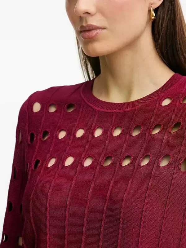 Dkny Cut-out Ribbed Sweater