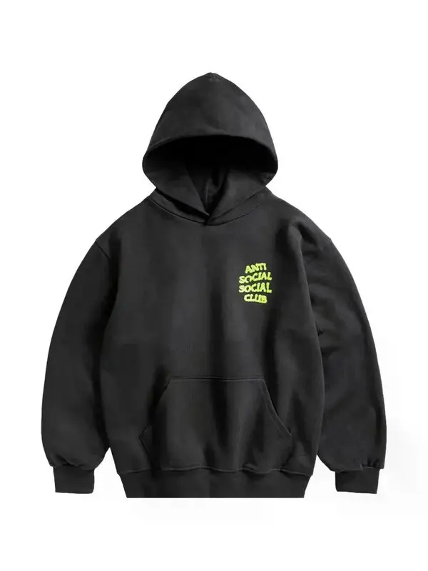 ANTI SOCIAL SOCIAL CLUB Glow-in-the-dark Logo-print Hoodie - Black