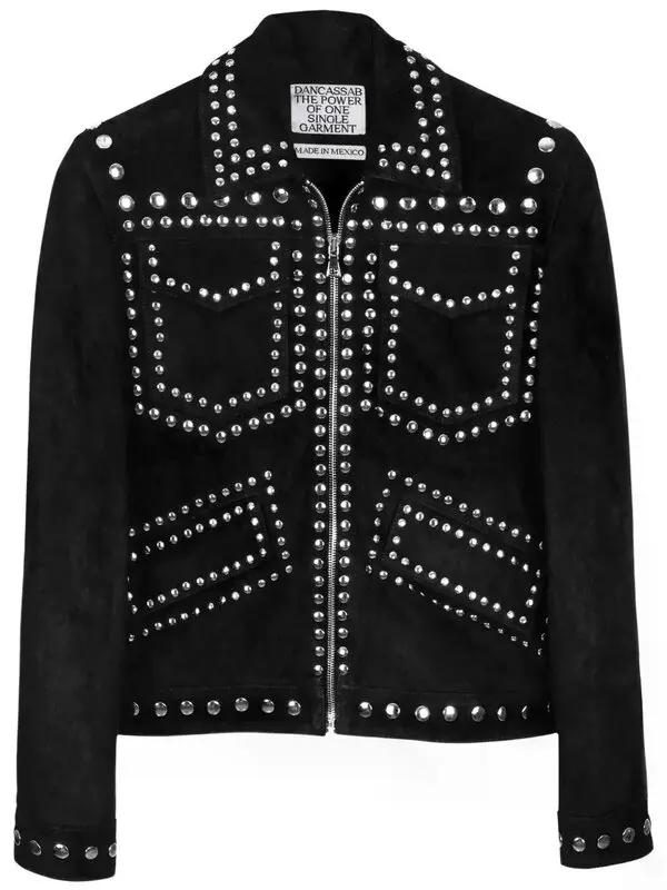 DANCASSAB Love Studded Suede Jacket