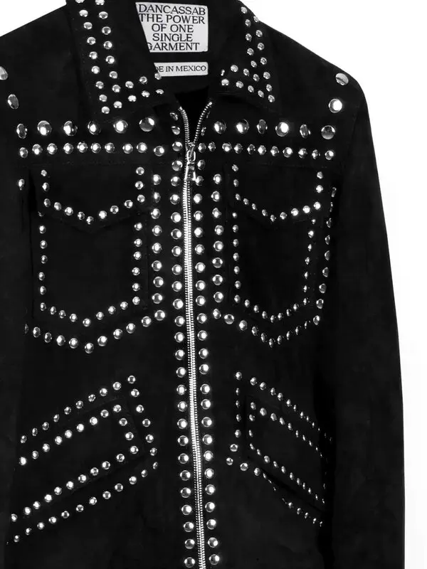 DANCASSAB Love Studded Suede Jacket