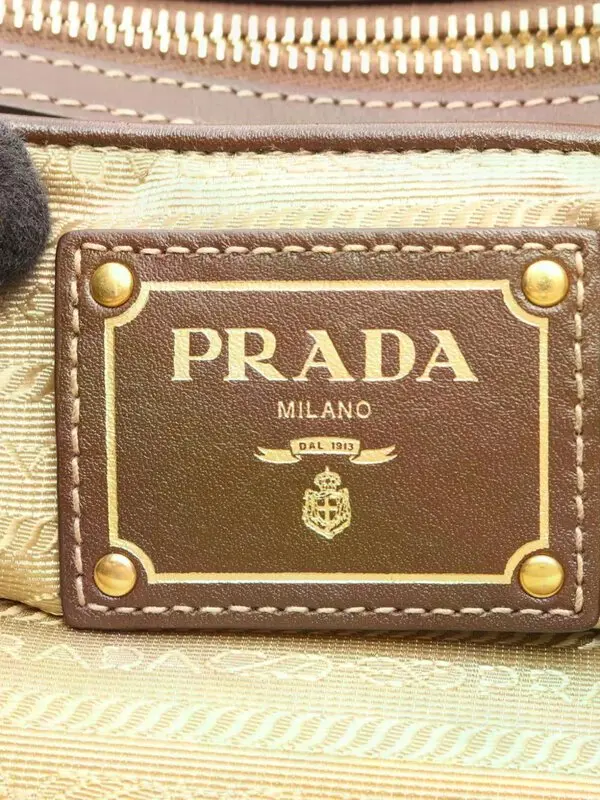 Prada 2013-2026 Canvas Canapa Logo Bow Satchel