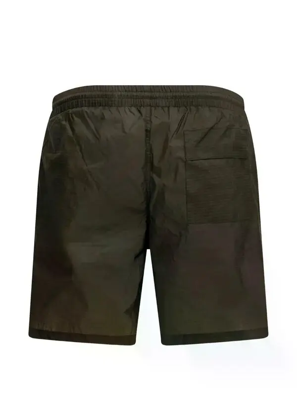 WANDERLUST Grid-pattern Drawstring Swim Shorts