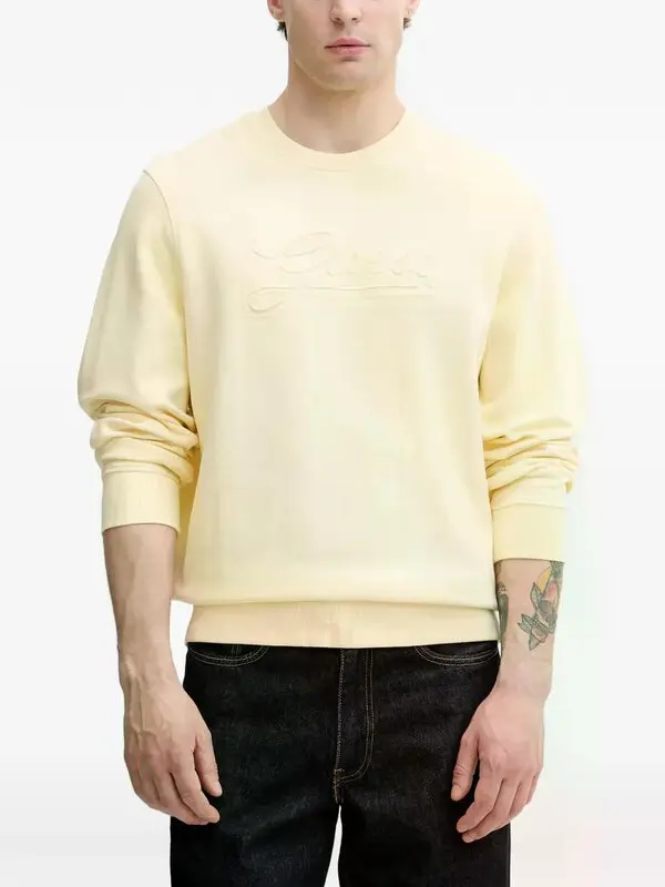 Guess Embroidered Logo Sweatshirt - Yellow