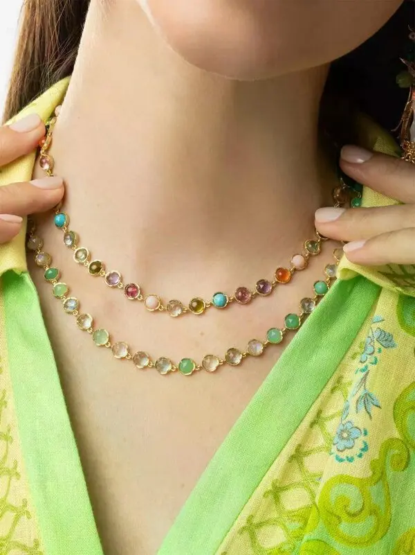 Irene Neuwirth Prehnite And Moonstone Necklace - Gold