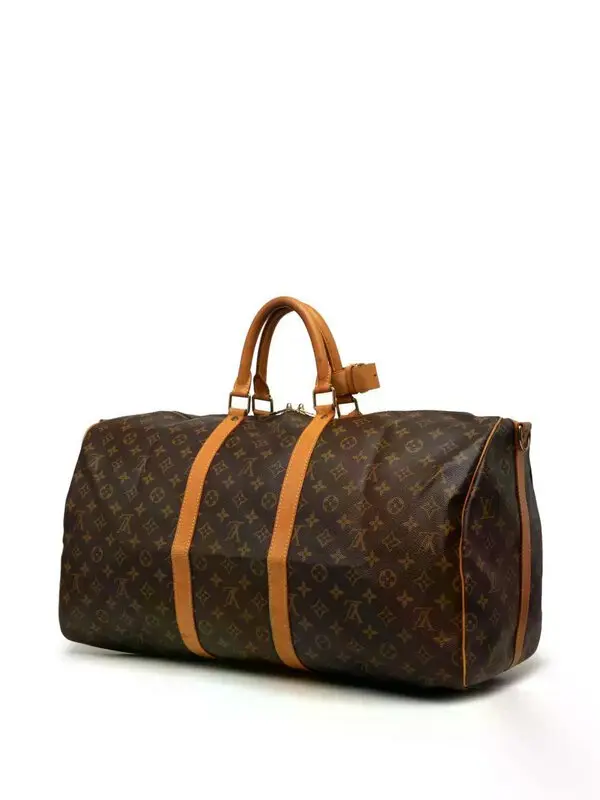 LOUIS VUITTON Monogram Keepall Bandouliere 55 Travel Bag