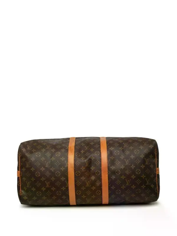 LOUIS VUITTON Monogram Keepall Bandouliere 55 Travel Bag