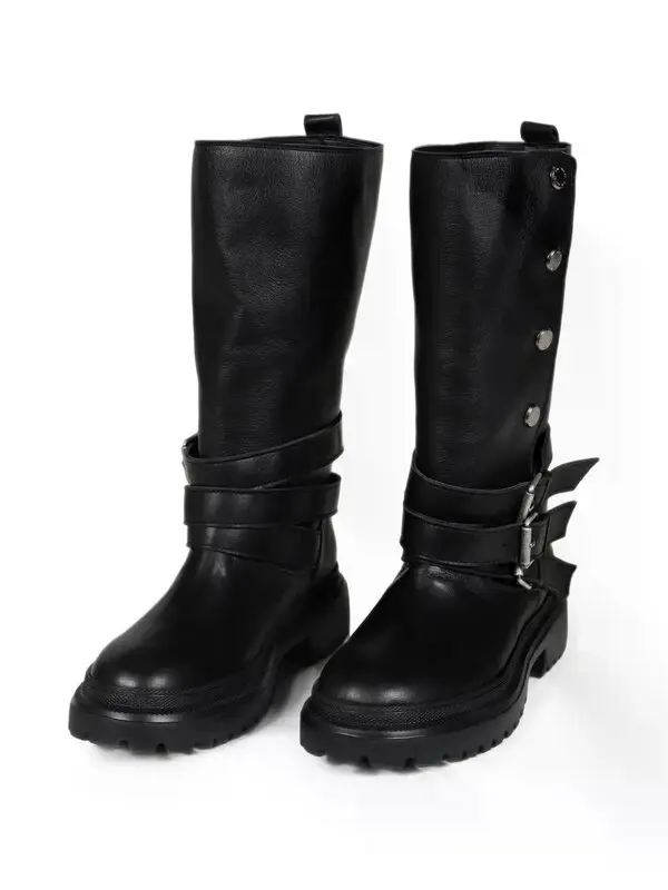 BOHEMSEO Buckle-detail Leather Boots