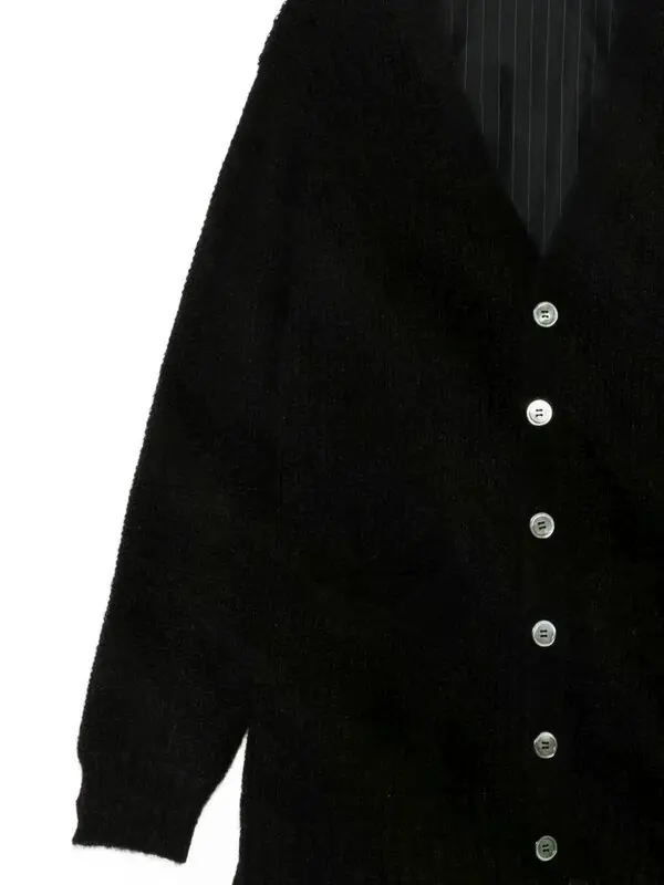 Undercover Pinstripe-panel Knitted Cardigan