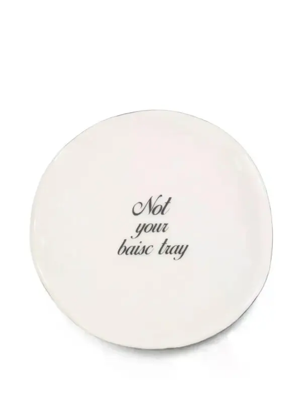 YESCERAMIC Not Your Basic Round Tray