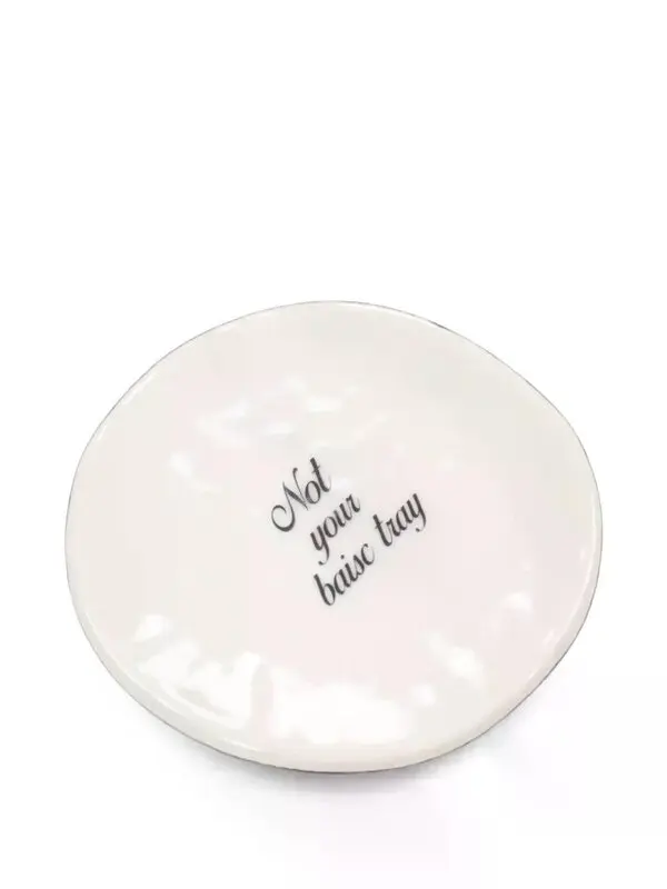 YESCERAMIC Not Your Basic Round Tray