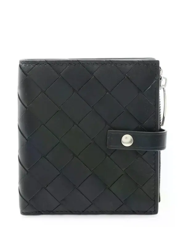 Bottega Veneta Intrecciato Bi-fold Wallet - Black