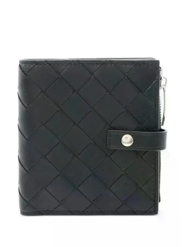 Bottega Veneta Intrecciato Bi-fold Wallet - Black
