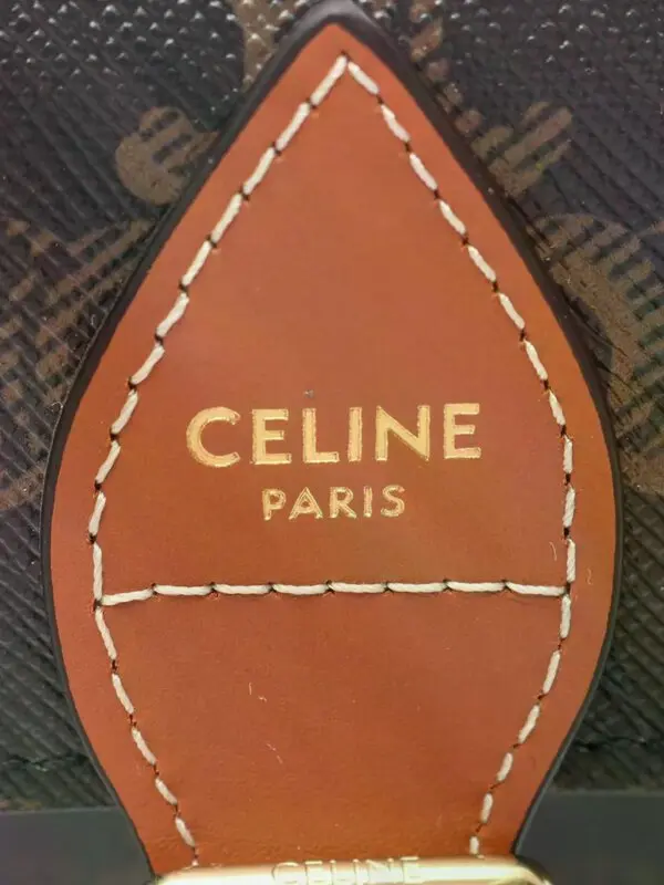Celine 2010-2026 Triomphe Coated Canvas Folco Satchel