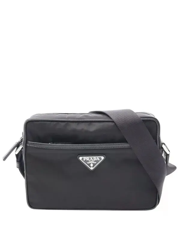 Prada 2013-2026 Saffiano Trimmed Tessuto Camera Bag Crossbody Bag