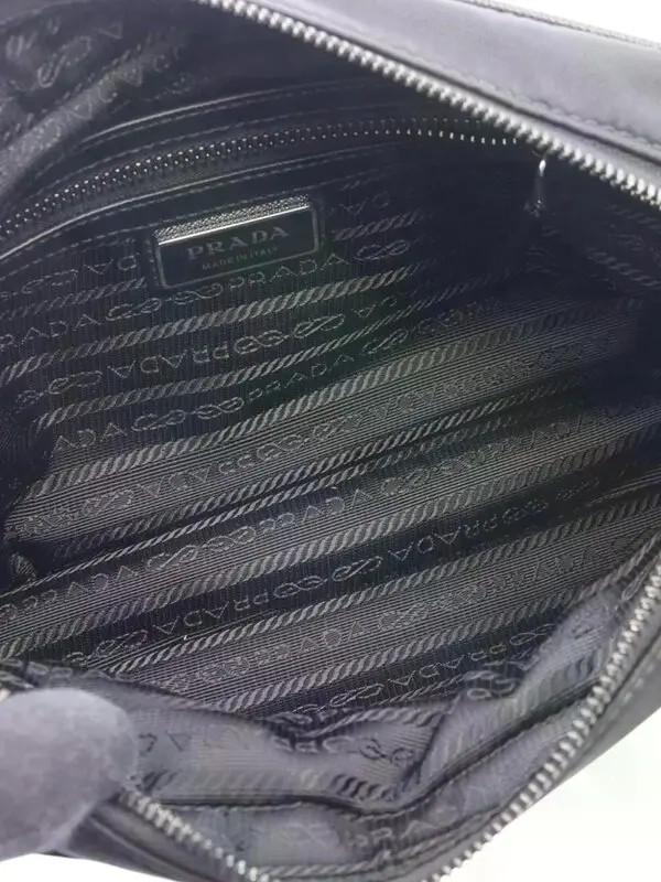 Prada 2013-2026 Saffiano Trimmed Tessuto Camera Bag Crossbody Bag