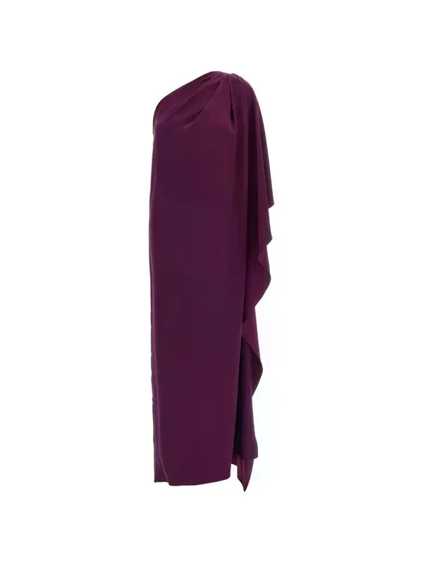 GIANLUCA CAPANNOLO Annouk Asymmetrical Silk Maxi Dress - Purple