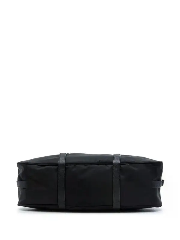 Prada 2010-2026 Soft Calf Trimmed Tessuto Satchel