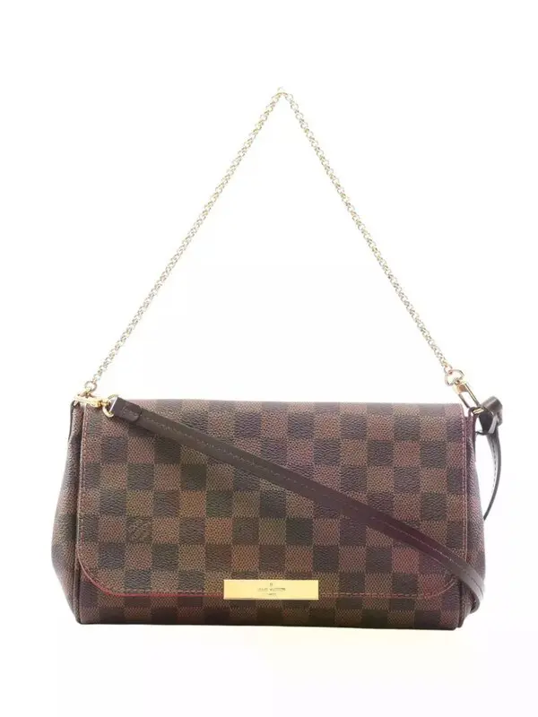 LOUIS VUITTON Damier Ebene Favorite Mm Satchel - Brown