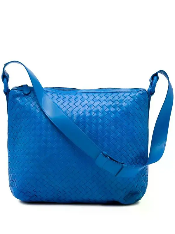 Bottega Veneta 2012-2026 Nappa Intrecciato Shoulder Bag - Blue
