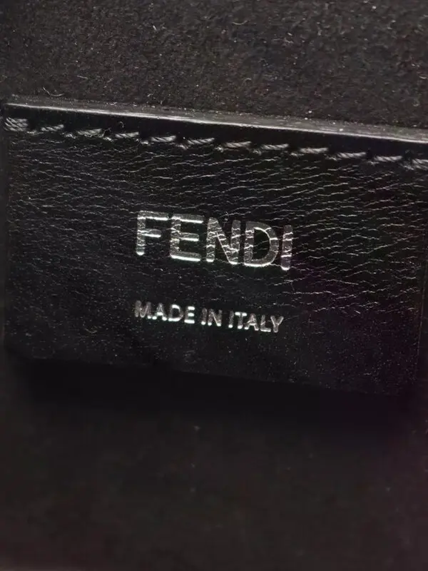 Fendi 2010-2026 Vitello Fluffy Logo Vertical Box Crossbody Bag
