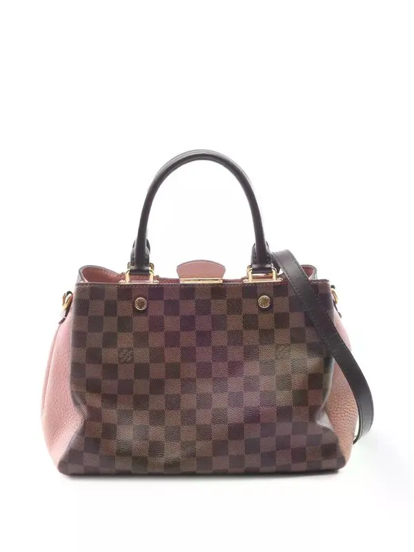LOUIS VUITTON Damier Ebene Brittany Satchel - Brown