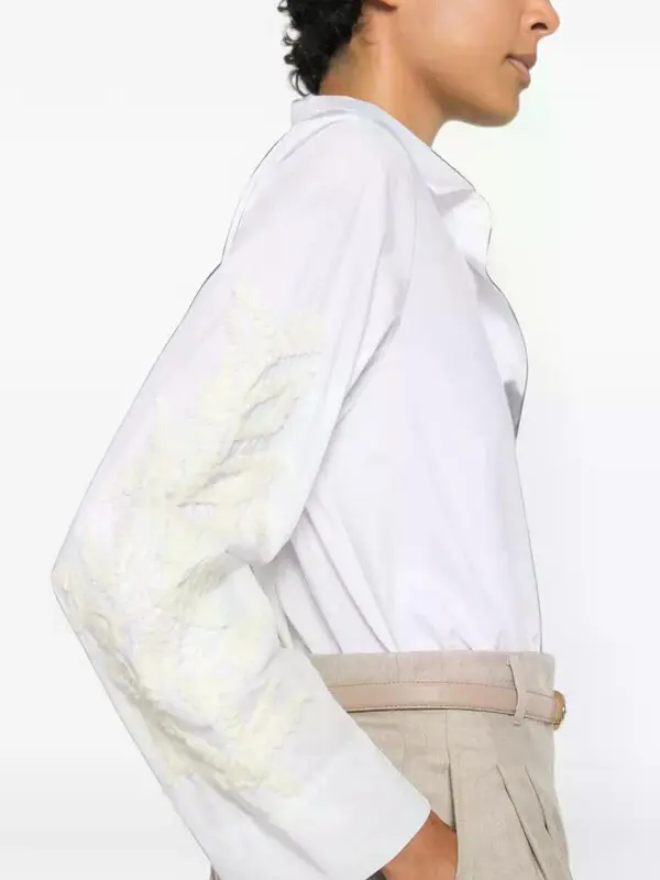 WHYCI MILANO Embroidered Long-sleeve Shirt