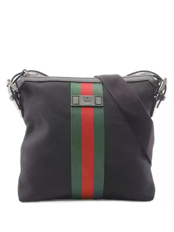 Gucci 2010s Web Sherry Messenger Bag - Black