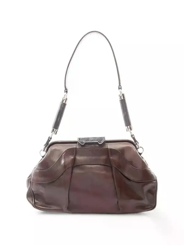 Celine 2000s Leather Shoulder Bag - Brown